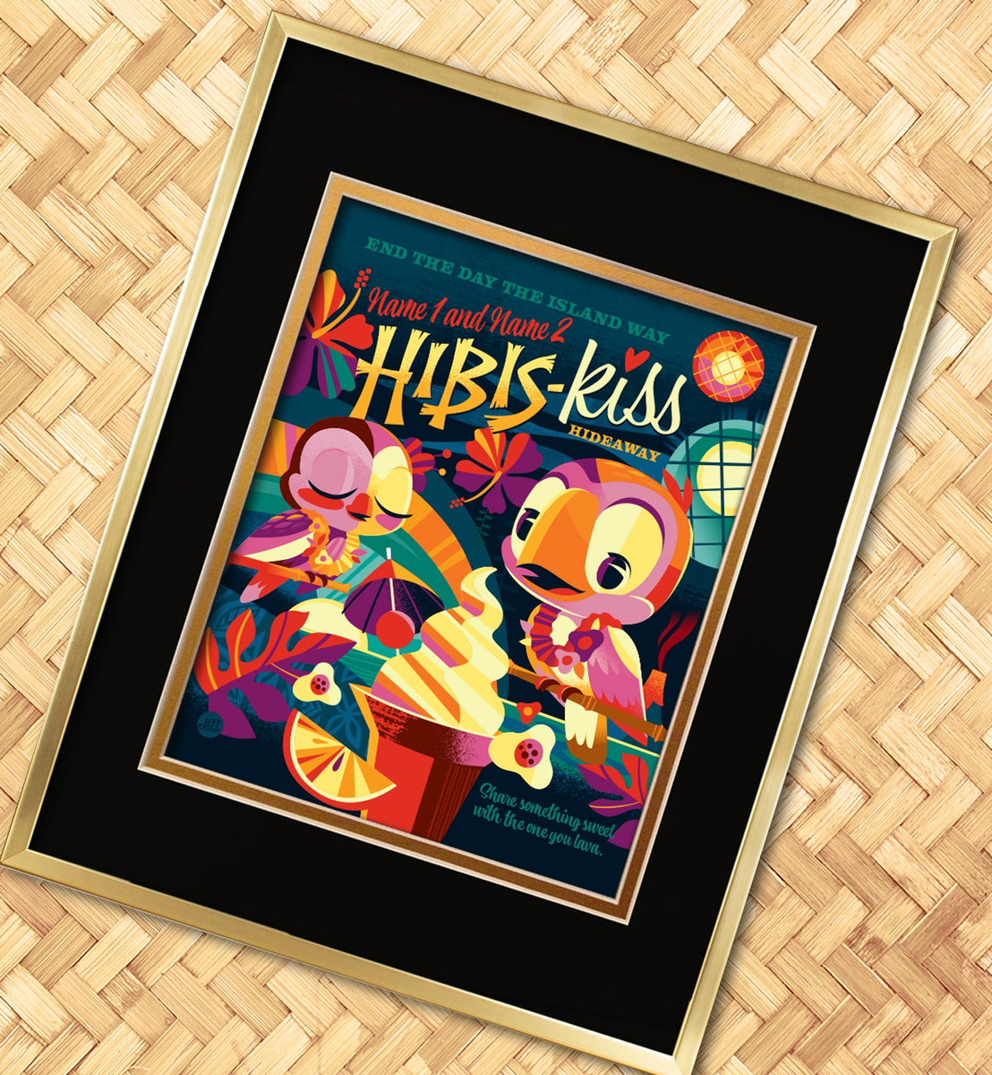 Jeff Granito’s Personalized 'Hibis-Kiss Hideaway' 8X10 Matted Print an ...