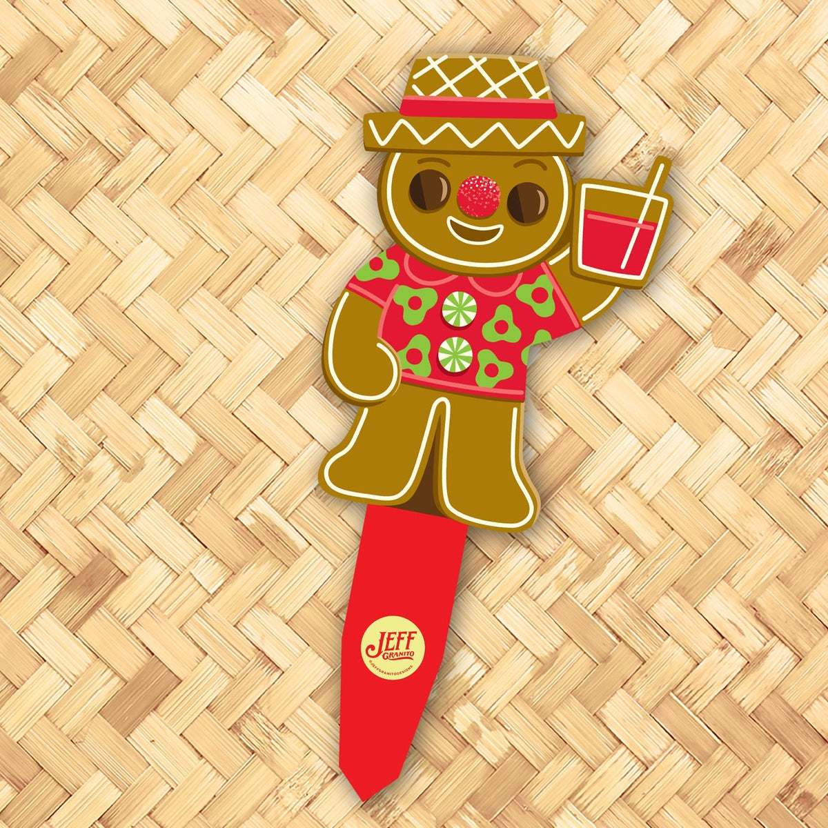 Jeff Granito's 'Gingerbread Beachcombers' Metal Yard Stakes Set of TWO ...