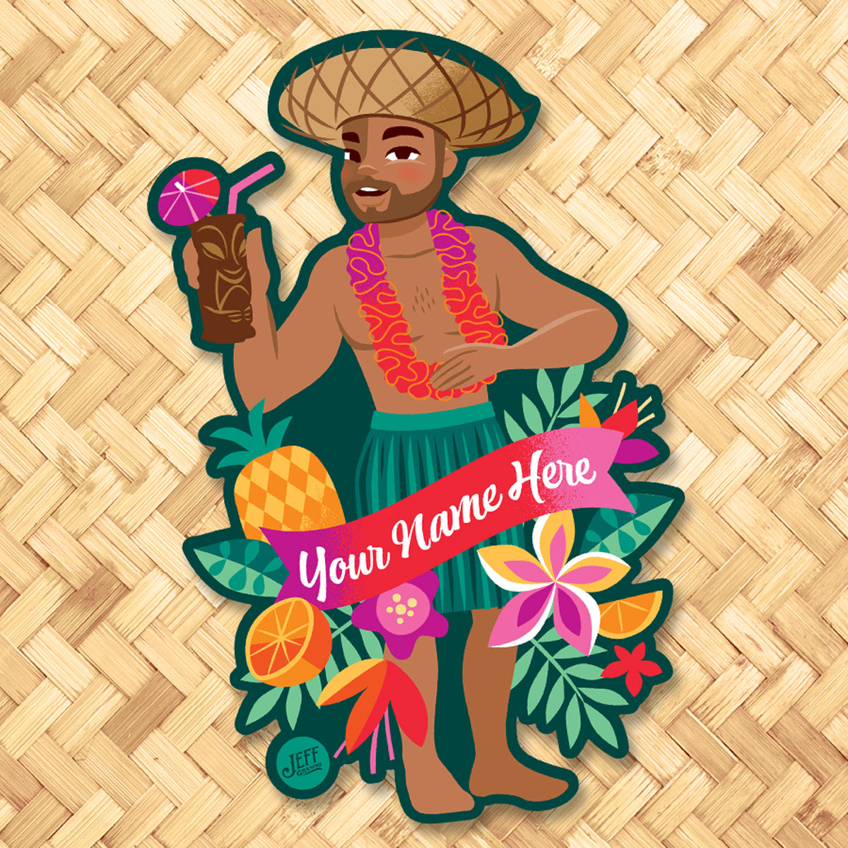 Kahuna Hula Personalized Metal Sign – Jeff Granito Designs