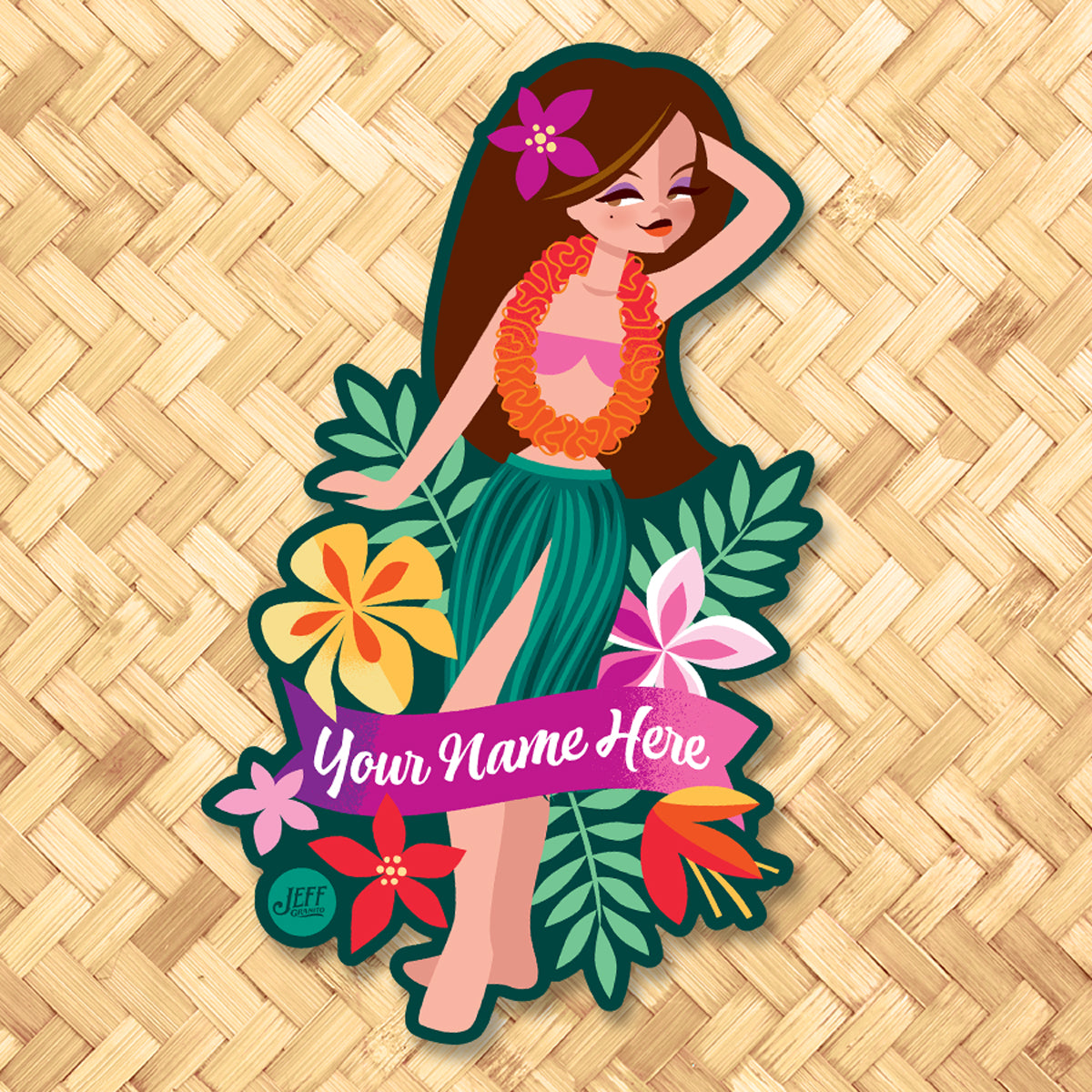 Makena Hula Personalized Metal Sign – Jeff Granito Designs