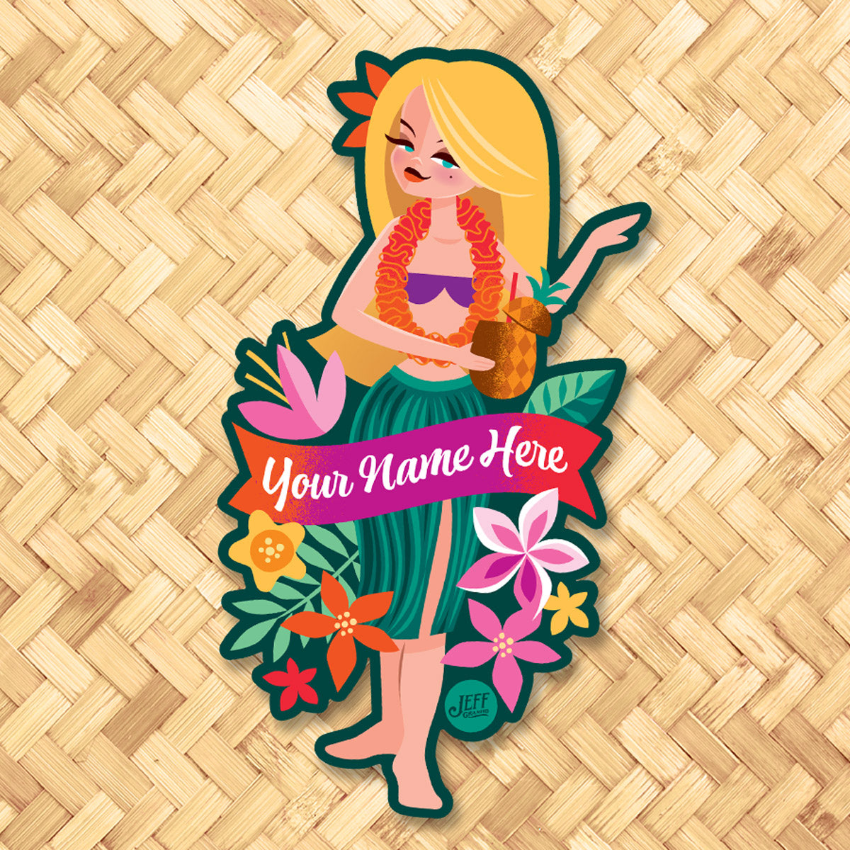 Olili Hula Personalized Metal Sign – Jeff Granito Designs