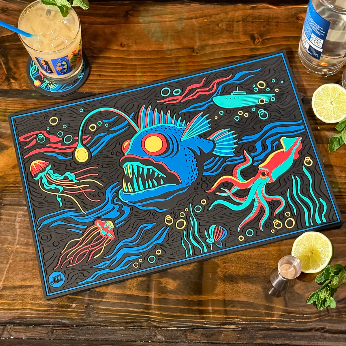 'Dwellers of the Deep' Bar Mat (U.S. Shipping Included) - Pre-Order ...