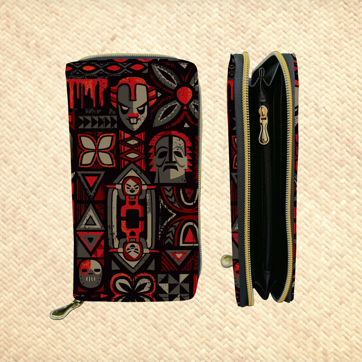 Mask Hysteria Zippered Wallet - Rolling Pre-Order / Ready to Ship ...