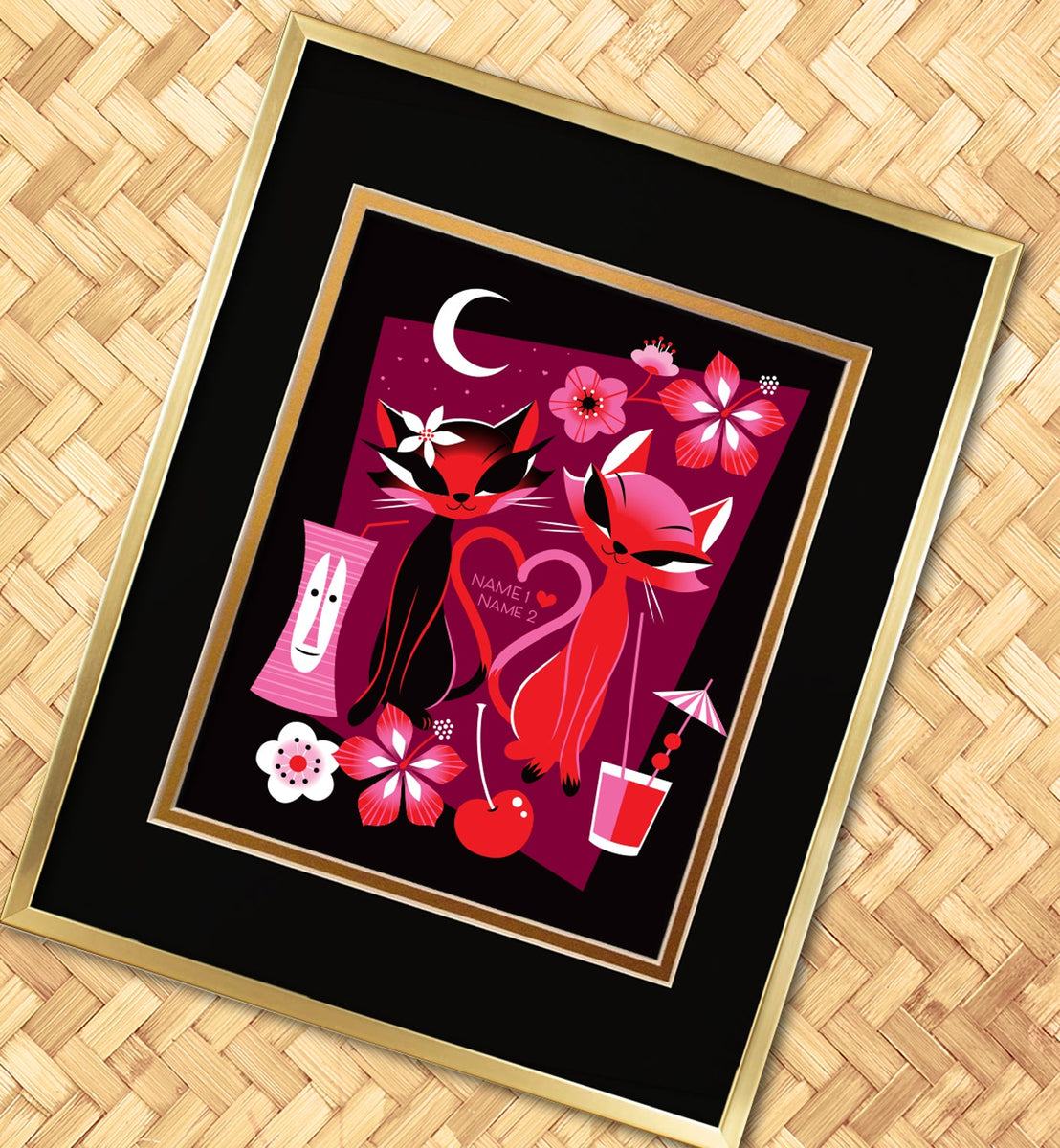 Jeff Granito’s Personalized ‘Love Cats’ 8X10 Matted Print and 11X14 Go ...