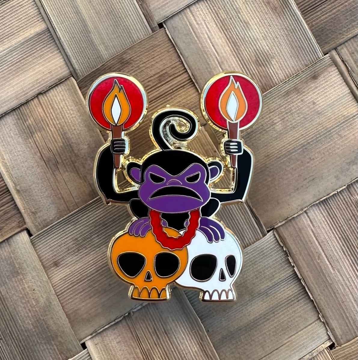 'Crouching Monkey' Enamel Pin – Jeff Granito Designs