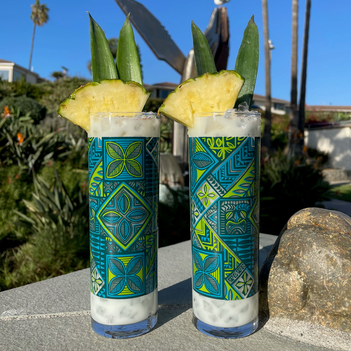 Pae'a Tapa Zombie Cocktail Glass Set – Jeff Granito Designs